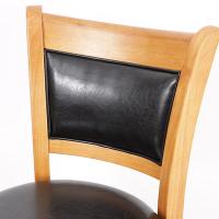 China Solid Wood Bar Stool with Leather Japanese Style High Chair for Restaurant Bar Counter 2pcs MOQ for sale