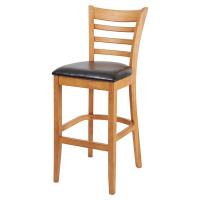China Vintage Tractor Bar Stool 65cm Solid Wood Retro Industrial Dining Chair for Restaurant Cafe for sale