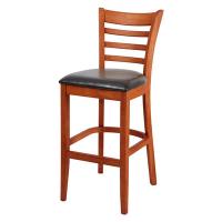 China Vintage Tractor Bar Stool 65cm Solid Wood Retro Industrial Dining Chair for Restaurant Cafe for sale