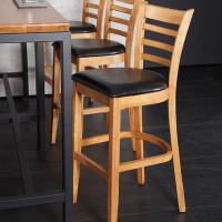 China Vintage Tractor Bar Stool 65cm Solid Wood Retro Industrial Dining Chair for Restaurant Cafe for sale