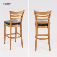 China Vintage Tractor Bar Stool 65cm Solid Wood Retro Industrial Dining Chair for Restaurant Cafe for sale