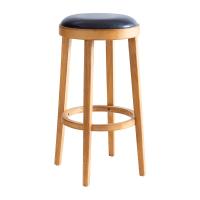 China Solid Wood Bar Counter Stools with Leather Upholstery Durable 2pcs MOQ for sale