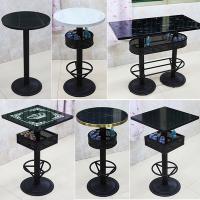 China Wholesale Rectangle Metal Wood Bar Counter for Home Restaurant 120cm for sale