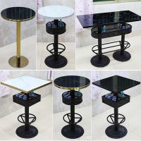 China Wholesale Rectangle Metal Wood Bar Counter for Home Restaurant 120cm for sale
