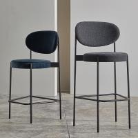 China Velvet Fabric Tall Bar Chair 37x40x105cm Modern Dining Chair Wholesale for sale