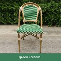 China Outdoor Patio French Style Rattan Bistro Chair Paris Cafe Seating 85cm Height for sale