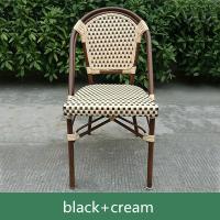China Outdoor Patio French Style Rattan Bistro Chair Paris Cafe Seating 85cm Height for sale