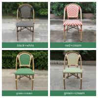 China Outdoor Patio French Style Rattan Bistro Chair Paris Cafe Seating 85cm Height for sale
