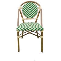 China Aluminium Frame Stacking Restaurant Furniture Garden Sets Outdoor Bistro Chairs 2 Seats for sale