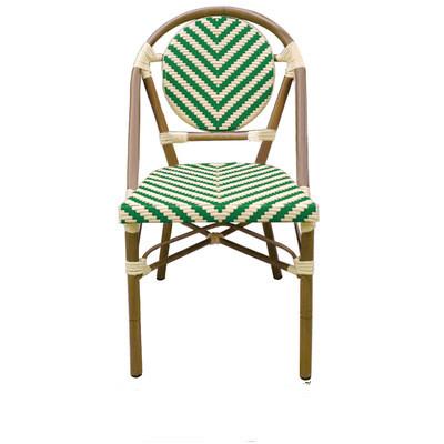 China Aluminium Frame Stacking Restaurant Furniture Garden Sets Outdoor Bistro Chairs 2 Seats for sale