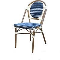 China Aluminium Frame Stacking Restaurant Furniture Garden Sets Outdoor Bistro Chairs 2 Seats for sale