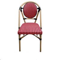 China Aluminium Frame Stacking Restaurant Furniture Garden Sets Outdoor Bistro Chairs 2 Seats for sale