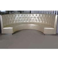 China Custom Leather Wooden U Shape Half Round Curved Booth Sofa 120x60x75cm Hotel Restaurant for sale