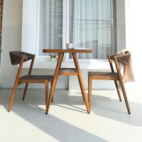 China Rattan Garden Table and Chairs Set 60x60x75cm Indoor Outdoor Space Saving Furniture for sale