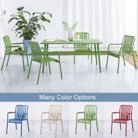 China Aluminum Metal Patio Terrace Balcony Leisure Chair and Table Set Outdoor Armchairs Customizable Colors for sale