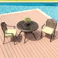 China Cast Aluminum Patio Dining Set 62x65x89 cm Outdoor Garden Table and Chairs for Cafe for sale