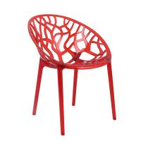 China Transparent Acrylic PC Plastic Garden Chair 60x59.5x80cm Hollow Armrest 300kg Capacity for sale