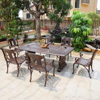 China Cast Aluminum Outdoor Table and Chair Set for Courtyard Balcony Garden 95cm for sale