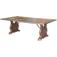 China Cast Aluminum Outdoor Table and Chair Set for Courtyard Balcony Garden 95cm for sale