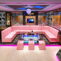 China Luxury Bar Booth Sofa Set Club Furniture KTV Lobby Seating Custom Size 1200mm for sale