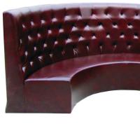 China Cheap Price High Back Round Curved Corner Sofa Booth Seating Leather Restaurant Booth Sofa for sale