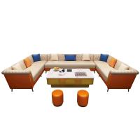 China Custom Modern PU Leather L Shape Bar Lounge Sofa for Restaurant Nightclub Booth Seating for sale