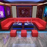 China Custom U-Shaped L-Shaped Luxury Club Sofa Set PU Leather Bar Furniture for Audio Visual Room for sale
