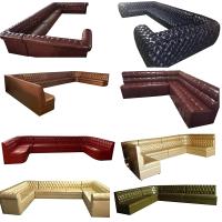 China Custom PU Leather Banquette Seating Booth Sofa Bench 120x60x105cm Restaurant Furniture for sale