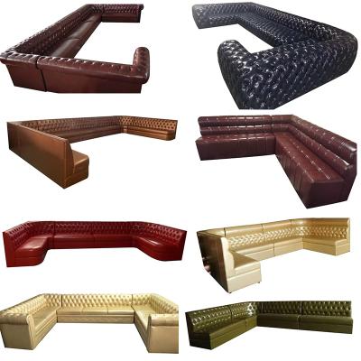 China Custom PU Leather Banquette Seating Booth Sofa Bench 120x60x105cm Restaurant Furniture for sale