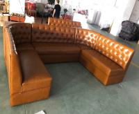 China Custom PU Leather Banquette Seating Booth Sofa Bench 120x60x105cm Restaurant Furniture for sale