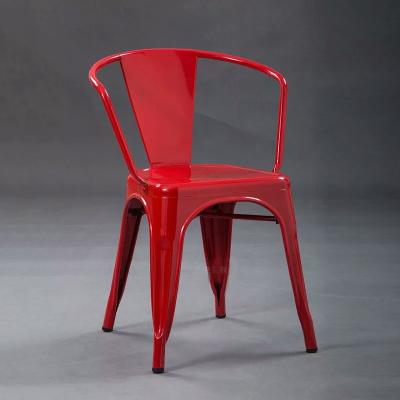 China Antique Industrial Metal Iron Dining Chair 36x36x84 cm for Restaurant Coffee Shop for sale