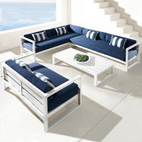 China Outdoor Aluminum Furniture Set Waterproof Sunscreen Leisure Seat Garden Sofa 3-Seat for sale