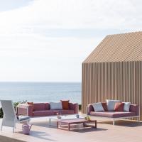 China Modern 3-Seat Outdoor Aluminum Alloy Sofa Set for Courtyard Terrace Living Room for sale