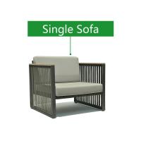 China Modern Rattan Garden Sofa Chair Set Aluminum Frame PE Rattan Waterproof 1 2 3 Seat for sale
