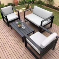 China Aluminum Frame Outdoor Patio Lounge Sectional Sofa Set with UV Resistant Fabric for Garden for sale
