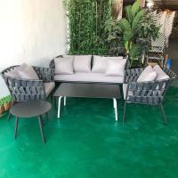 China Aluminum Frame Outdoor Patio Lounge Sectional Sofa Set with UV Resistant Fabric for Garden for sale