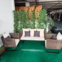 China Aluminum Frame Outdoor Patio Lounge Sectional Sofa Set with UV Resistant Fabric for Garden for sale