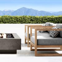 China Luxury Teak Outdoor Lounge Sofa Set Customizable Patio Furniture for Hotel Resort Garden for sale