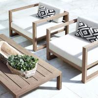 China Luxury Teak Outdoor Lounge Sofa Set Customizable Patio Furniture for Hotel Resort Garden for sale