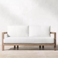 China Outdoor Teak Wood Sofa Set for Hotel Garden Terrace 3 Seat Couch for sale