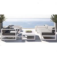 China Nordic Aluminum Outdoor Sofa Set Waterproof Sunscreen Leisure Furniture Custom Size for sale