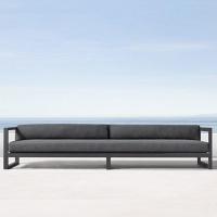 China Nordic Aluminum Outdoor Sofa Set Waterproof Sunscreen Leisure Furniture Custom Size for sale