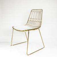 China Outdoor Metal Wire Side Dining Chair 53x46x80.5cm for Wedding Restaurant Cafe for sale
