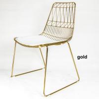 China Outdoor Metal Wire Side Dining Chair 53x46x80.5cm for Wedding Restaurant Cafe for sale