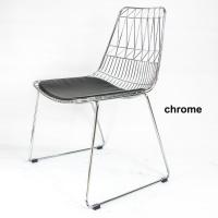 China Outdoor Metal Wire Side Dining Chair 53x46x80.5cm for Wedding Restaurant Cafe for sale