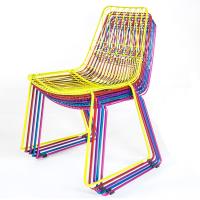 China Outdoor Metal Wire Side Dining Chair 53x46x80.5cm for Wedding Restaurant Cafe for sale