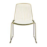 China Nordic Metal Wire Chair 60x58x83 cm Modern Restaurant Cafe Leisure Seating Gold Black White for sale