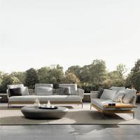 China Modern Outdoor 3 Seater PE Rattan Woven Rope Lounge Sofa Sectional for Hotel Patio Garden Balcony for sale