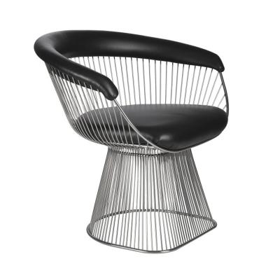 China Modern Stainless Steel Wire Dining Chair 75x60x75cm for Wedding Banquet Hotel Restaurant for sale