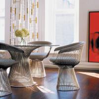 China Modern Stainless Steel Wire Dining Chair 75x60x75cm for Wedding Banquet Hotel Restaurant for sale